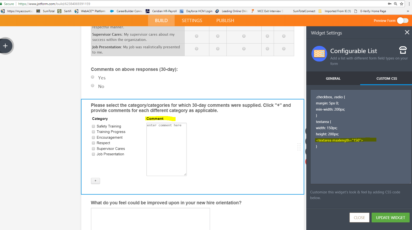 Limit The Number Of Characters In Textarea Field On Configurable List Widget 